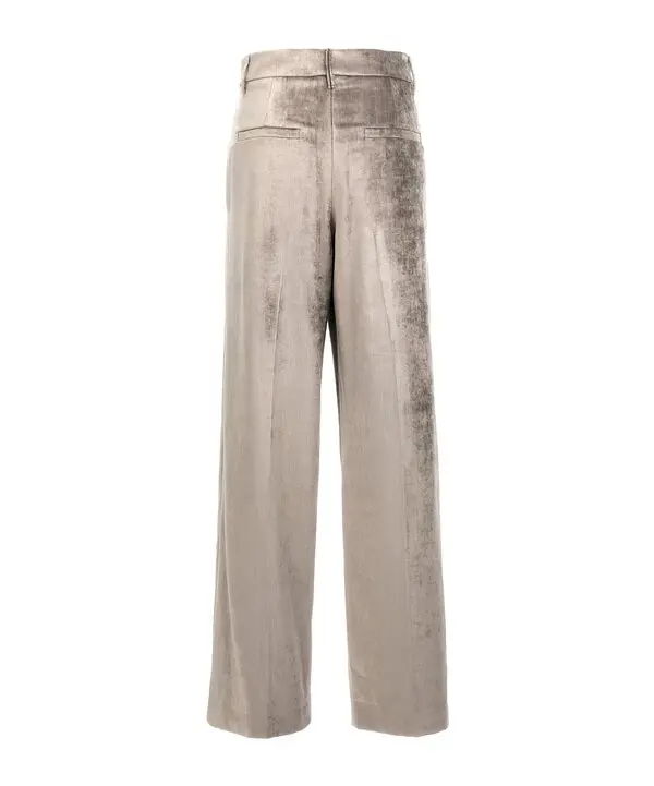Brunello Cucinelli Chenille Wide Leg Trousers