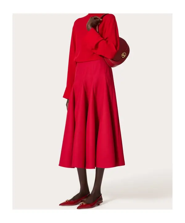 Valentino Garavani Crepe Couture Midi Skirt