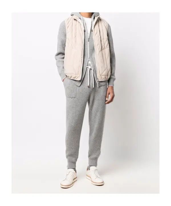Brunello Cucinelli Logo Embroidered Zip-up Cardigan