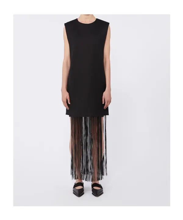 Sportmax Finnici Fringed Midi Dress