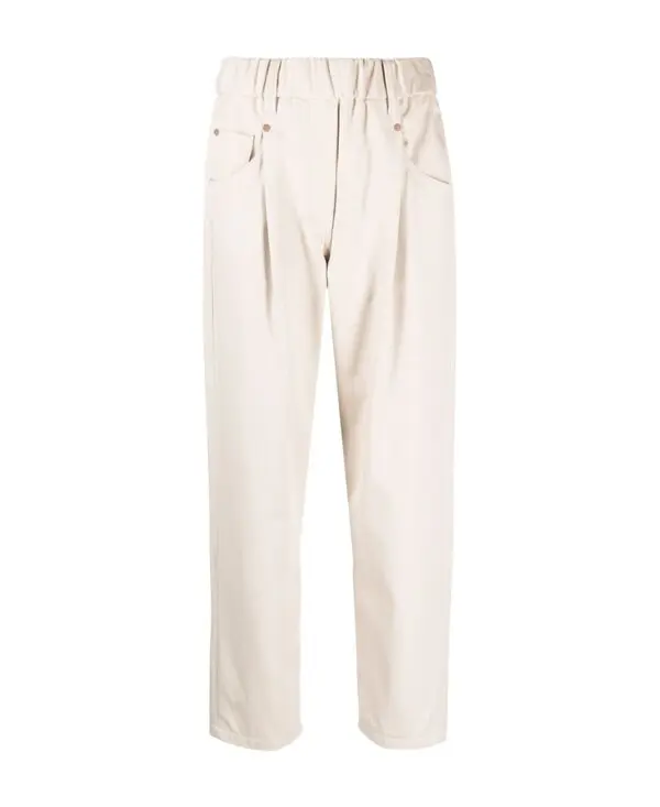 Brunello Cucinelli High-waisted Straight Leg Trousers