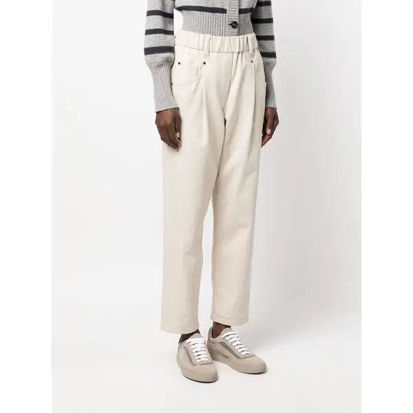 Brunello Cucinelli High-waisted Straight Leg Trousers