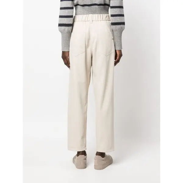 Brunello Cucinelli High-waisted Straight Leg Trousers