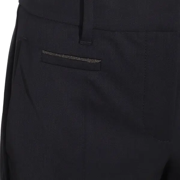 Brunello Cucinelli High-waisted Straight-leg Trousers