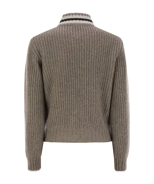 Brunello Cucinelli Ribbed-knit Zip-up Cardigan