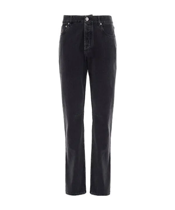 Brunello Cucinelli Logo Patch Straight-leg Jeans