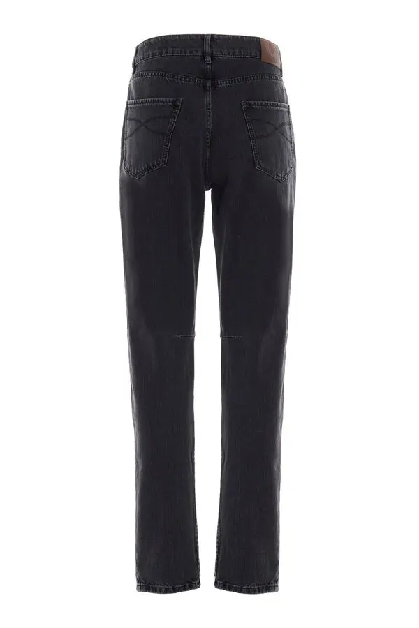 Brunello Cucinelli Logo Patch Straight-leg Jeans