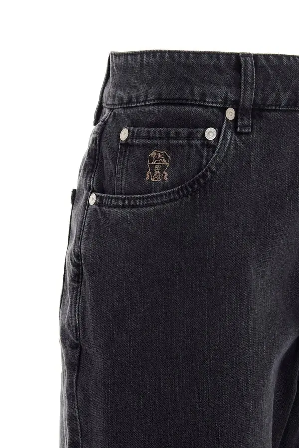 Brunello Cucinelli Logo Patch Straight-leg Jeans