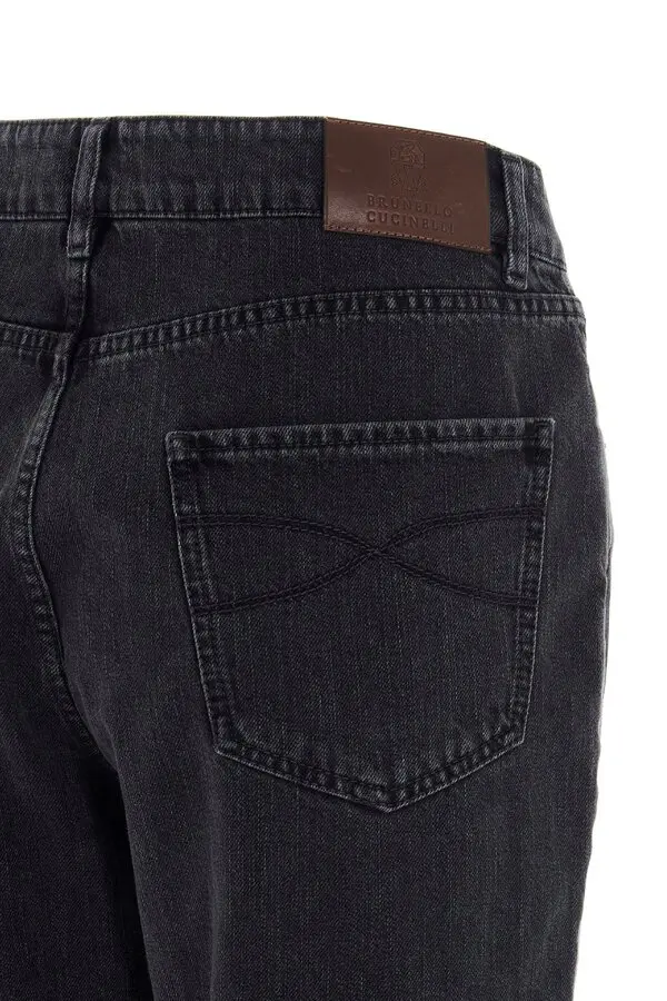 Brunello Cucinelli Logo Patch Straight-leg Jeans