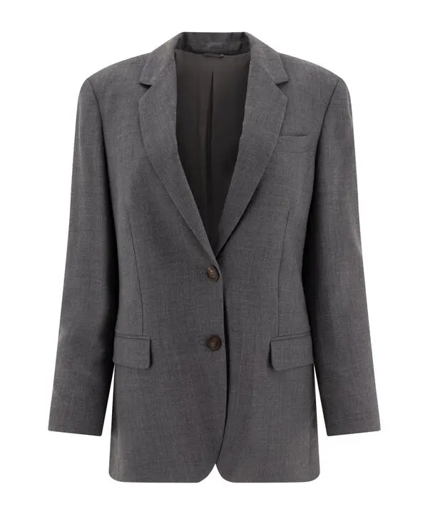 Brunello Cucinelli Single-breasted Long-sleeved Blazer