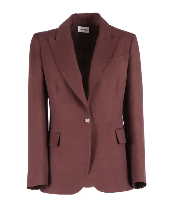 P.a.r.o.s.h Single-breasted Jacket With Lapel And Flap Pockets