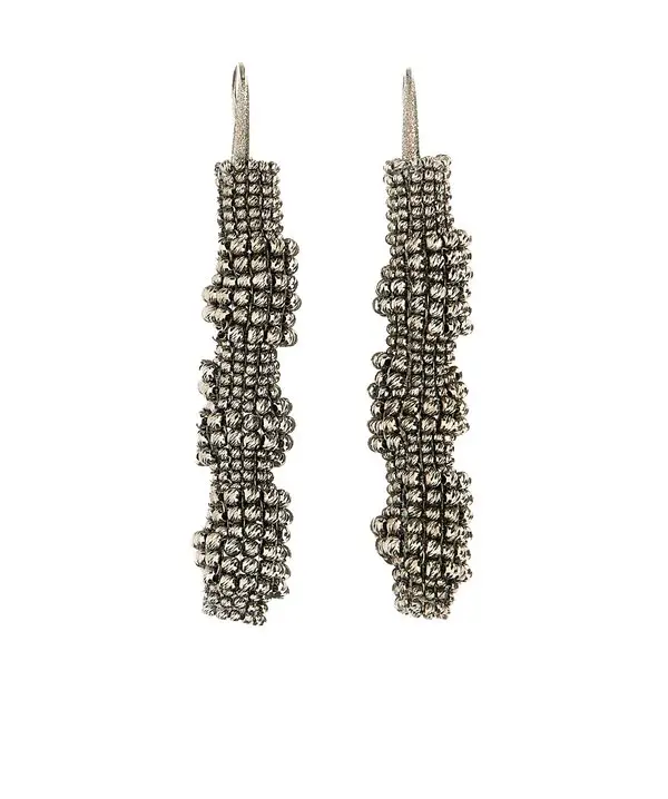 Brunello Cucinelli All-over Embellished Pendant Earrings - Multicolor