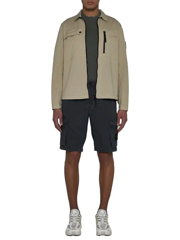 Stone Island Logo Patch Zip-up Jacket