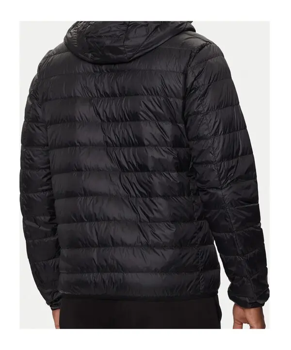 EA7 Quilted Hooded Jacket With Zip Fastening
