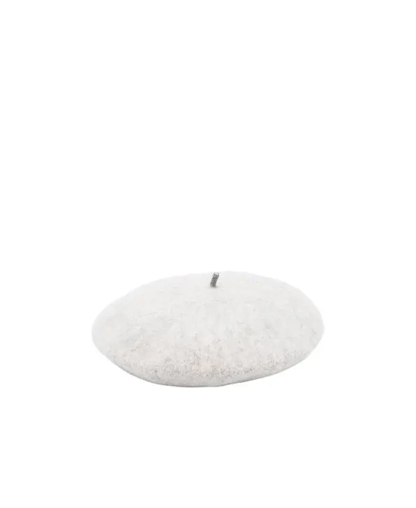 Brunello Cucinelli Monili Chain Slip-on Beret - Grey