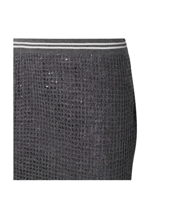 Brunello Cucinelli Sequin Embellished Midi Skirt