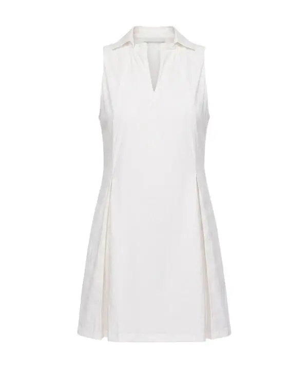 AMOMENTO Hooded Mini Dress With Drawstring Waist