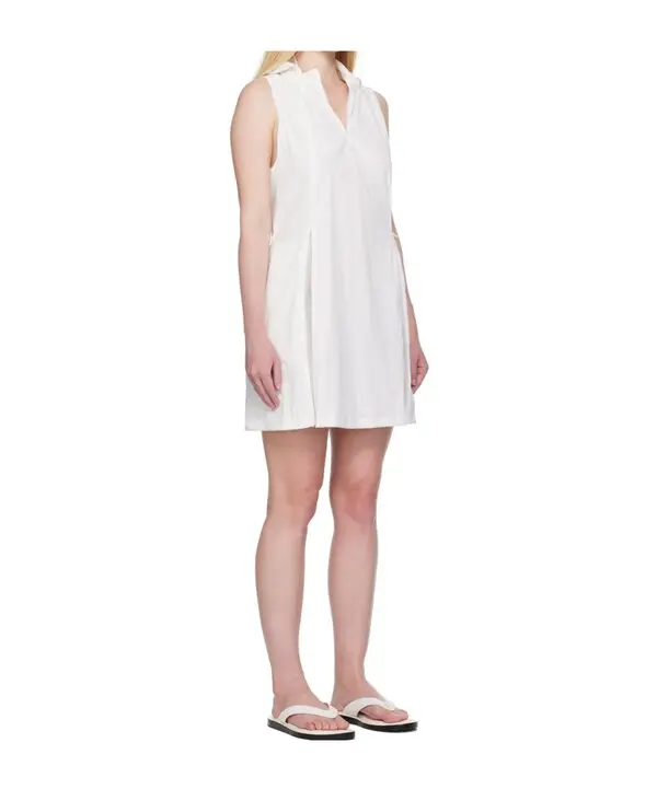 AMOMENTO Hooded Mini Dress With Drawstring Waist