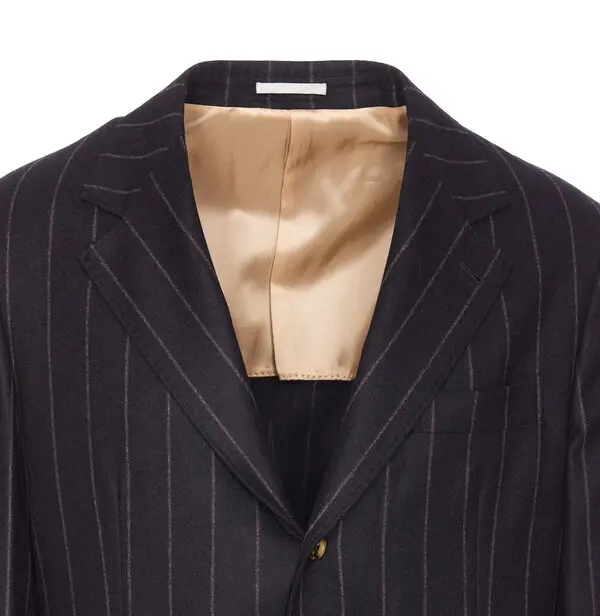 Brunello Cucinelli Single-breasted Striped Tailored Blazer