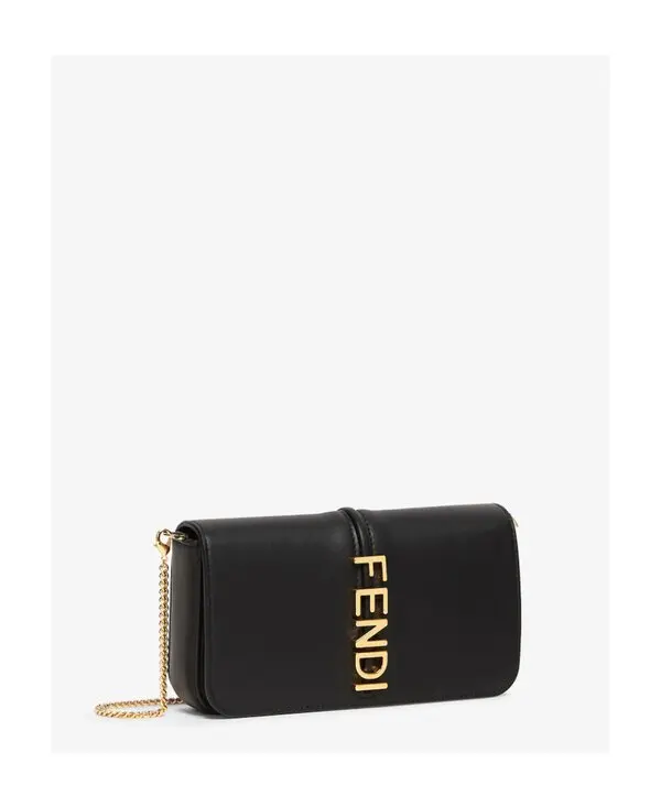 Fendi Fendigraphy Logo Lettering Chain-link Wallet