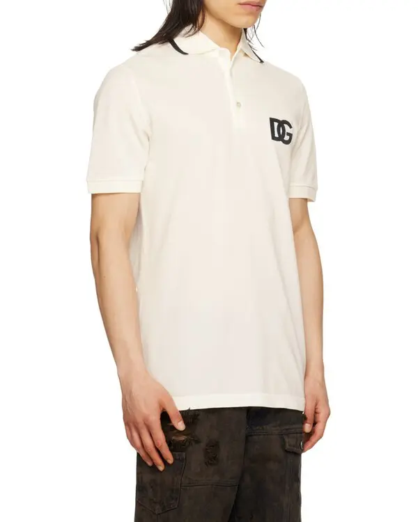 Dolce & Gabbana Dolce Gabbana Logo Embroidered Polo Shirt