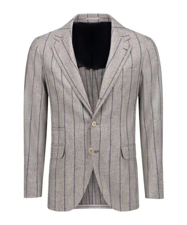 Brunello Cucinelli Striped Single-breasted Blazer