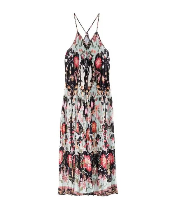 Farm Rio Printed V-neck Maxi Slip Dress