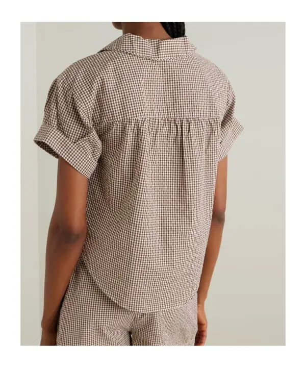 Veronica Beard Short Sleeve Collared Shirt