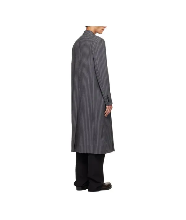 SUNFLOWER Double-breasted Striped Coat