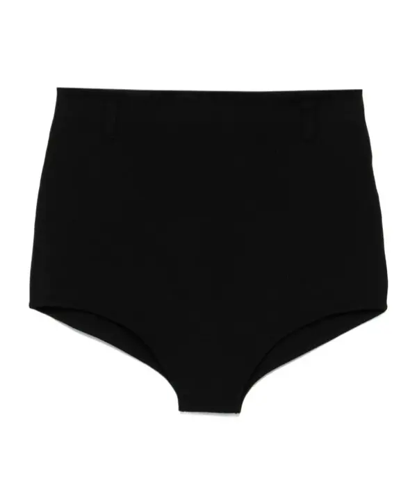 Coperni Logo-embroidered High-waisted Shorts - Black