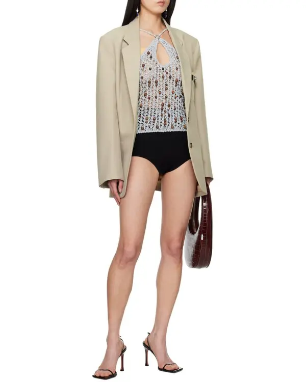 Coperni Logo-embroidered High-waisted Shorts