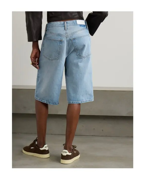 RE/DONE Skater Low-rise Denim Shorts