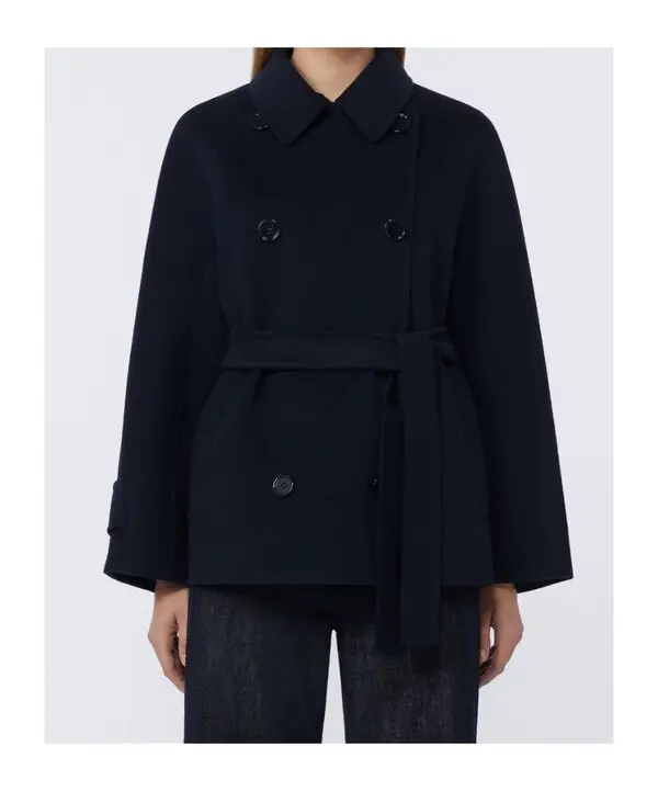 Max Mara Louise Double Breasted Short Belted Jacket