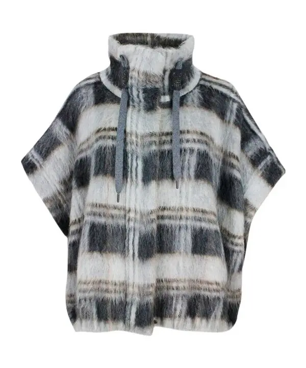Brunello Cucinelli Check-print Wool-blend Jacket