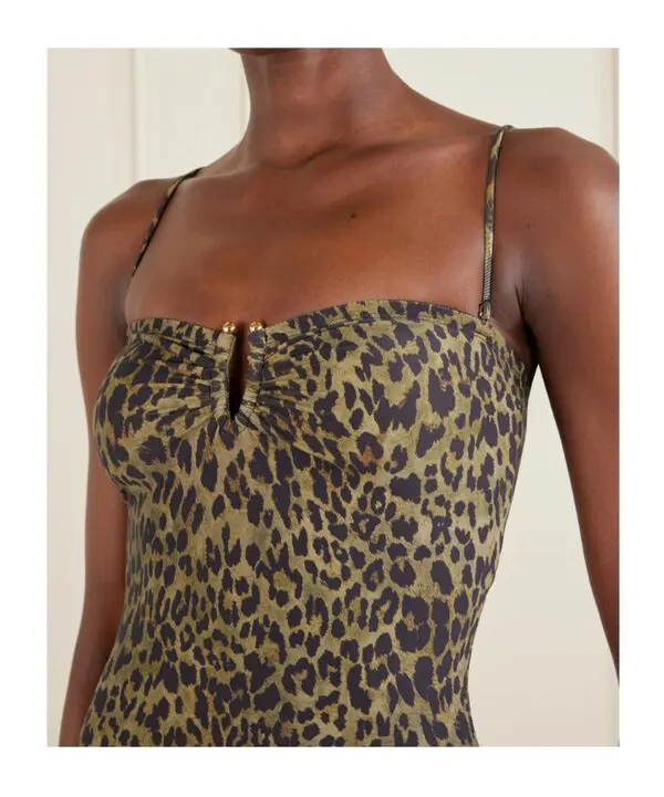 NILI LOTAN Embellished Print One-piece Swimsuit