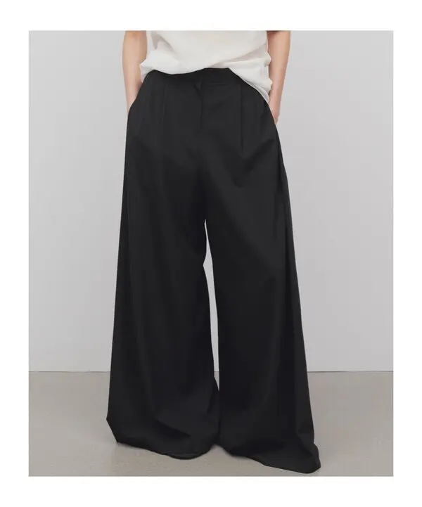 THE ROW Wide-leg Wool Trousers