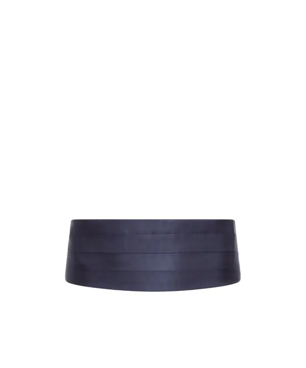 Giorgio Armani Pleated Silk Cummerbund - Night Blue