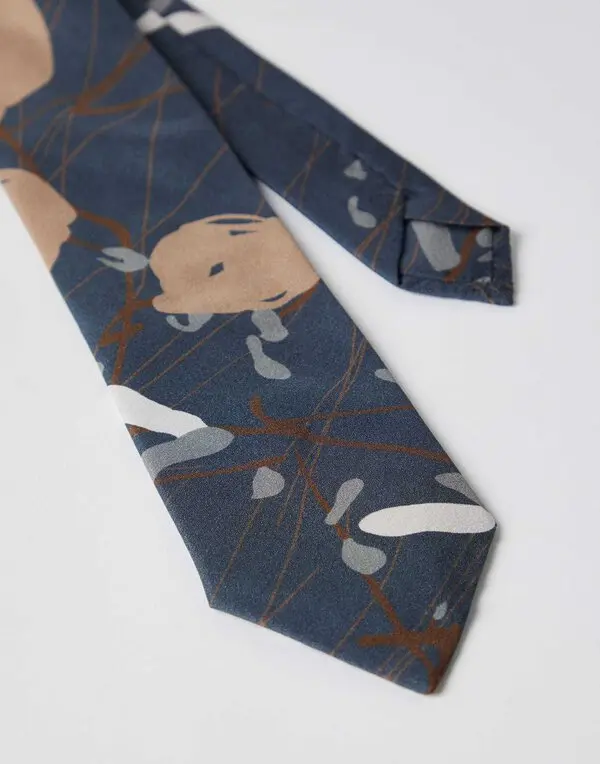 Brunello Cucinelli Ramage Abstract-print Silk Tie