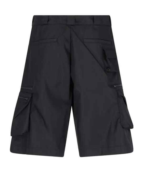 Prada Logo Plaque Zipped Cargo Shorts