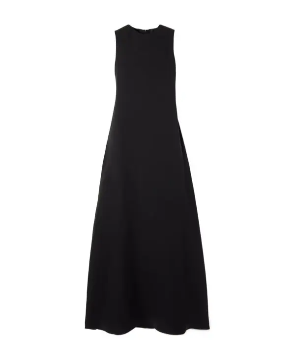 THE ROW Eno Crepe Extra-long Dress - Black