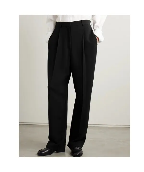 THE ROW Pleated Wide-leg Trousers