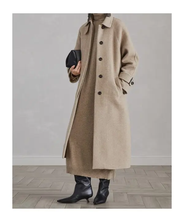 Brunello Cucinelli Herringbone Belted Coat