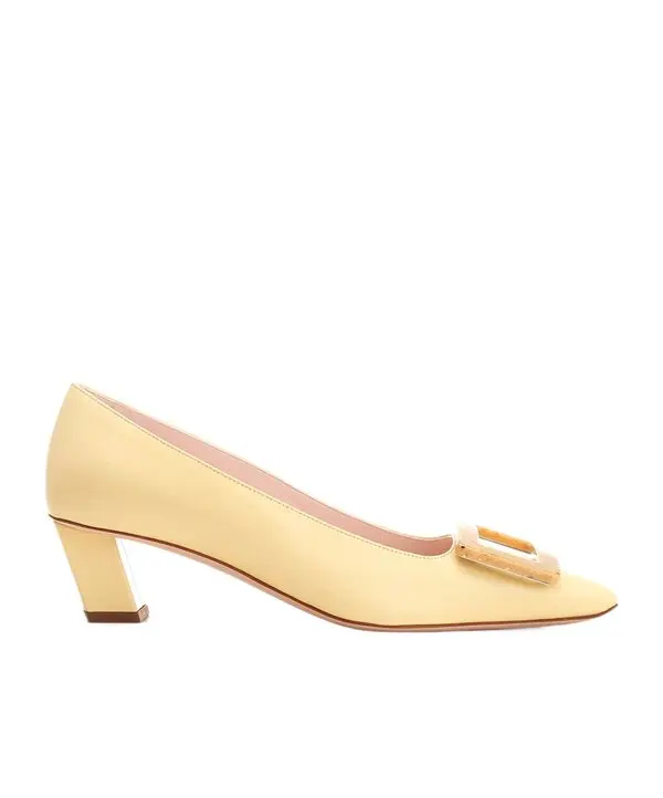 ROGER VIVIER Square Toe High Heels With Front Buckle Detailing