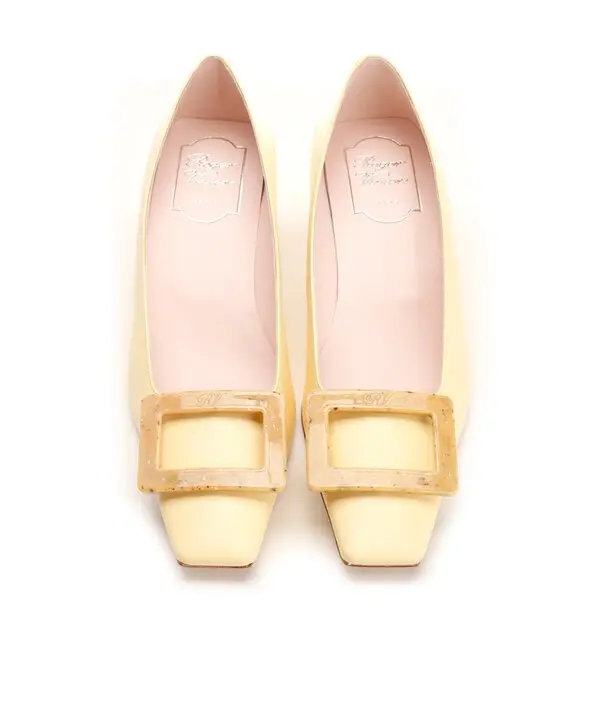 ROGER VIVIER Square Toe High Heels With Front Buckle Detailing