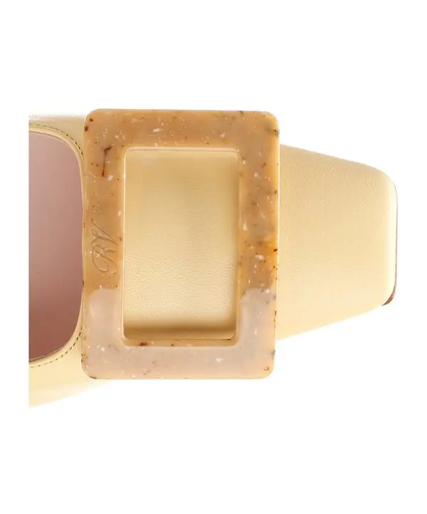ROGER VIVIER Square Toe High Heels With Front Buckle Detailing