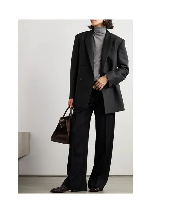 THE ROW Wilsonia Double-breasted Wool Suit Jacket