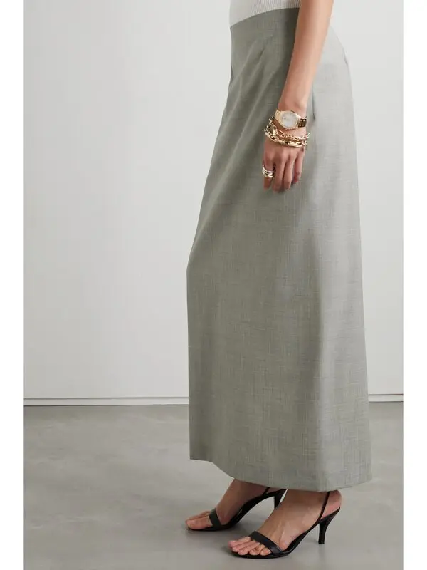 THE ROW Ankle Straight Half Skirt - Gray