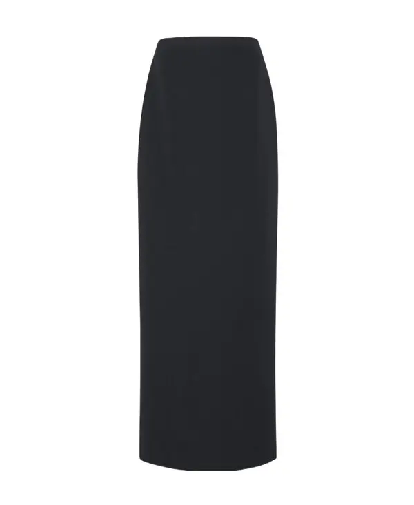 THE ROW Bartelle Wool Skirt - Black