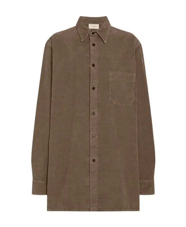 THE ROW Corduroy Long-sleeve Shirt With Chest Pocket