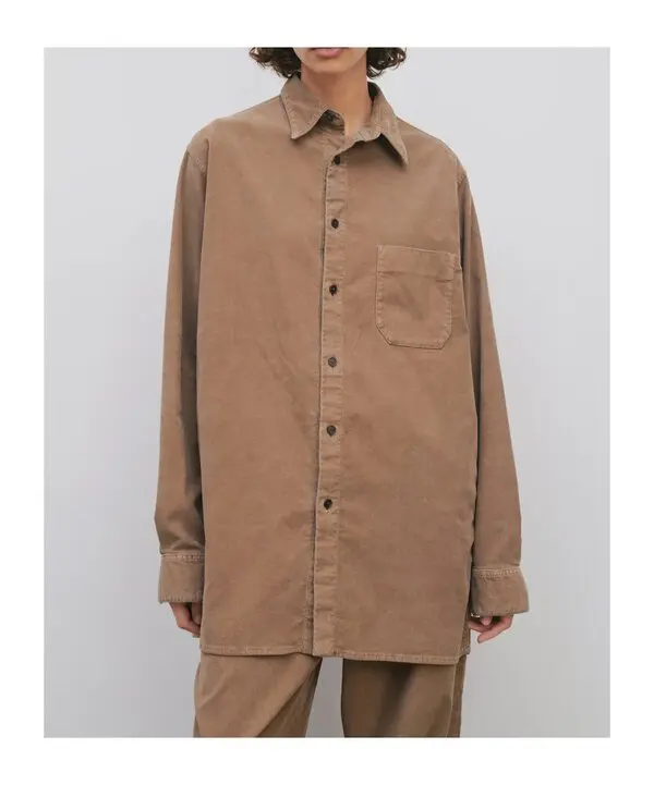 THE ROW Corduroy Long-sleeve Shirt With Chest Pocket